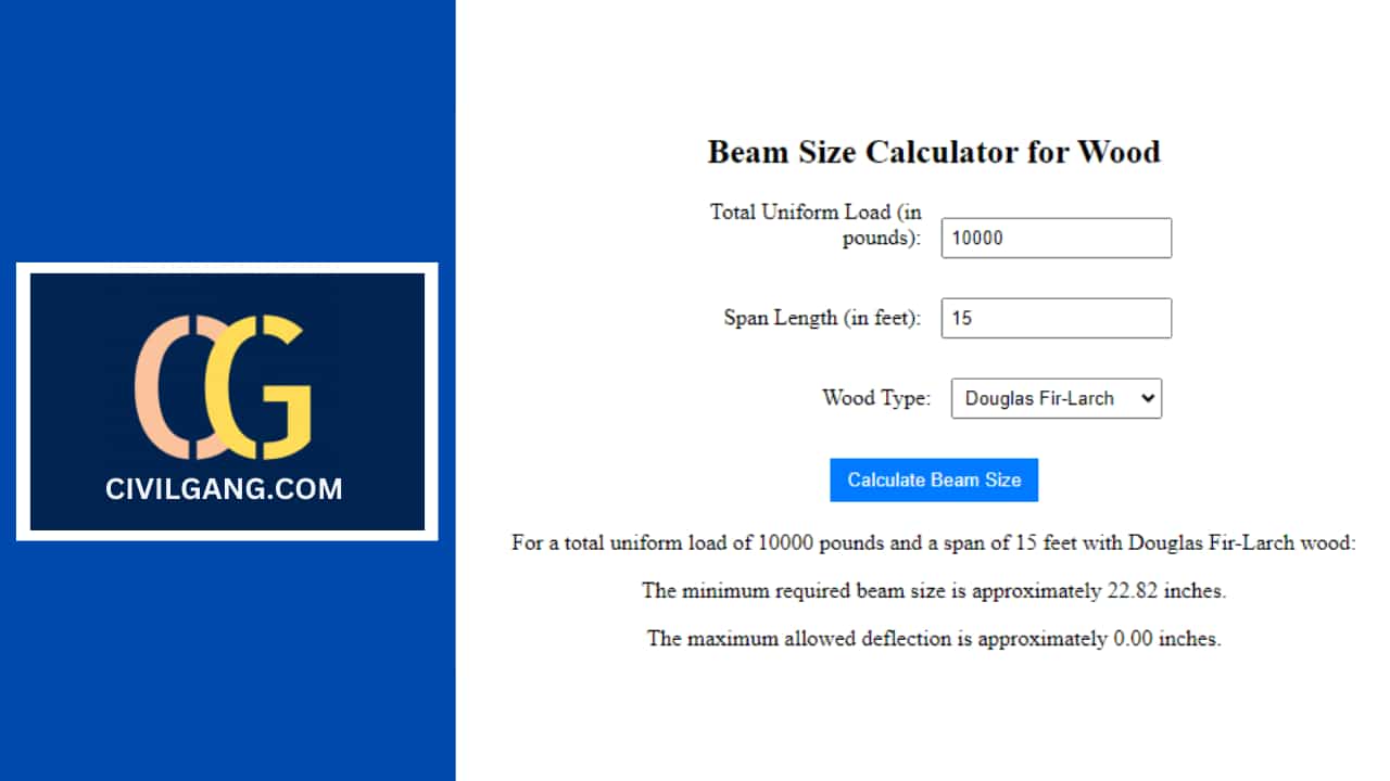 Beam Size Calculator Wood CivilGang beam-size-calculator-wood-civilgang