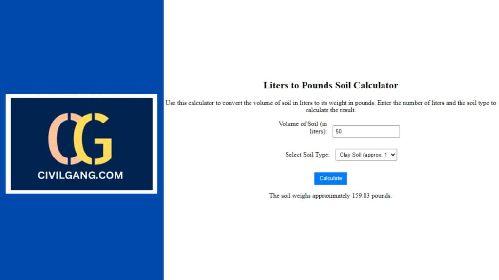 Liters To Pounds Soil Calculator CivilGang liters-to-pounds-soil-calculator-civilgang